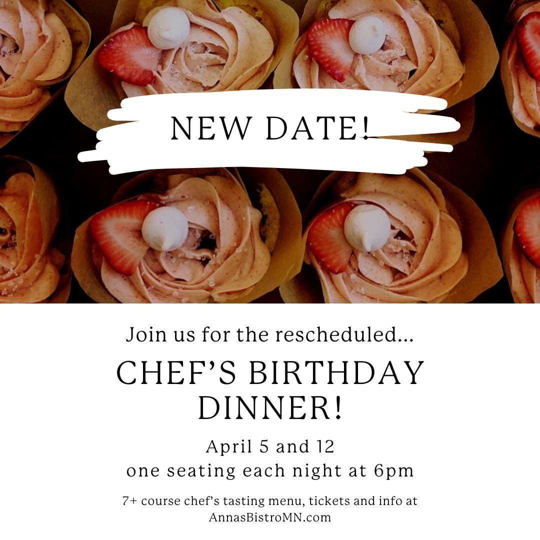 Birthday Dinner - Friday, April 5th - 6pm | Änna's Bistro